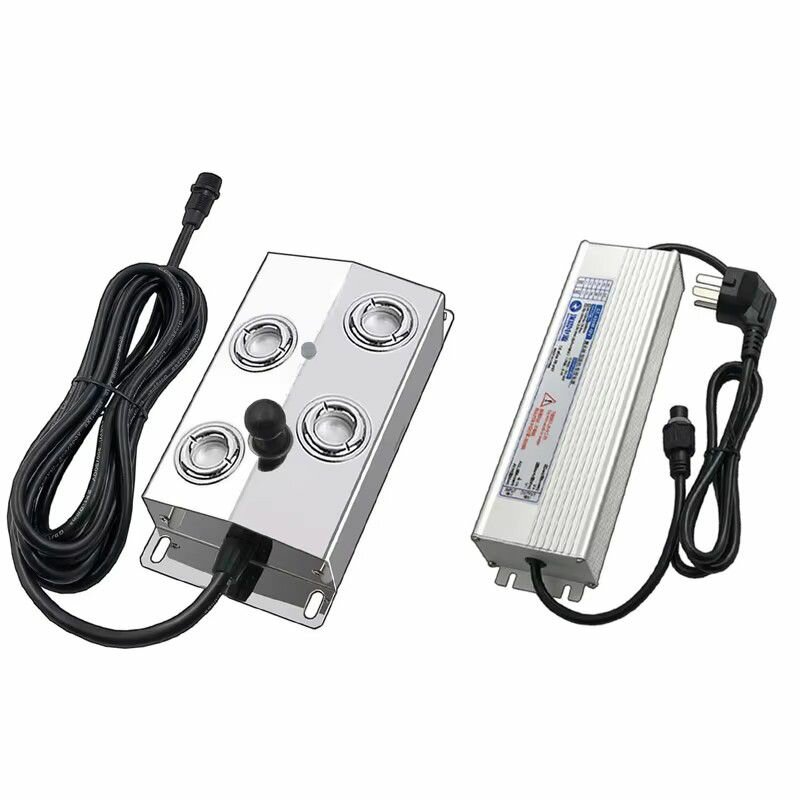 Ультразвуковой распылитель с 4 головками, Генератор тумана для садового ландшафта, Распылительная пластина из нержавеющей стали, Фоггер