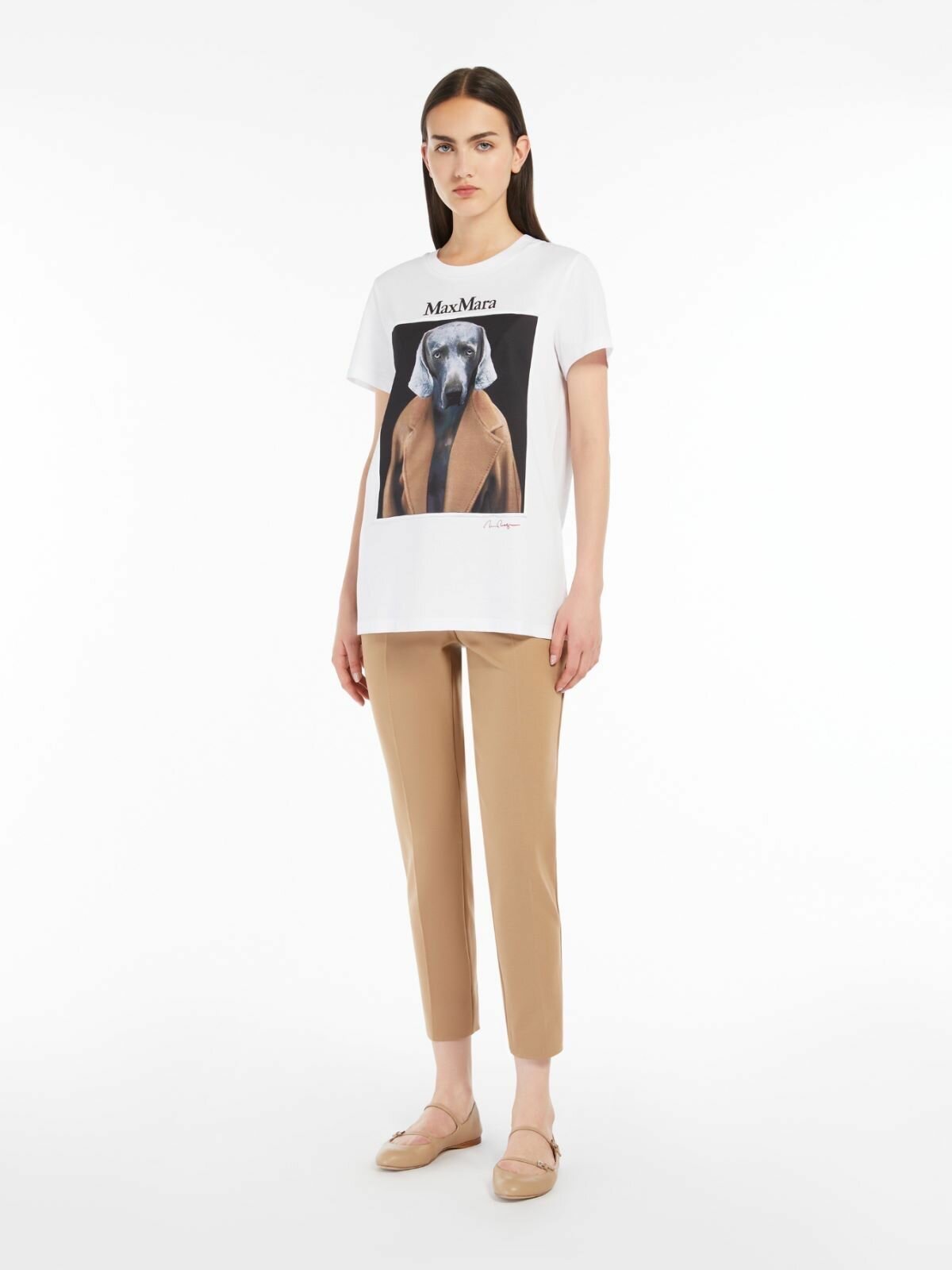 Футболка Max Mara, размер XS, белый/белый — фото 1