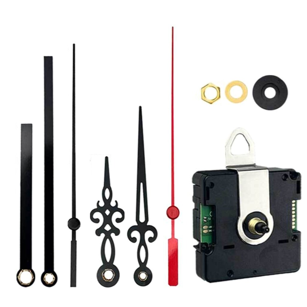 Самодельный часовой механизм с автоматическим пропуском времени радиоволн-0200S черный и красный