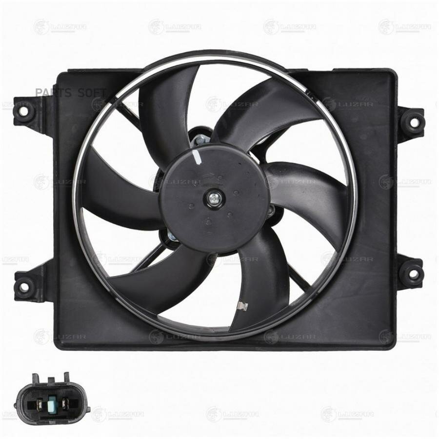 LUZAR LFAC-0850 Э/вентилятор кондиц. для а/м Hyundai Accent (99-) MT (с кожухом) (LFAC 0850) ()