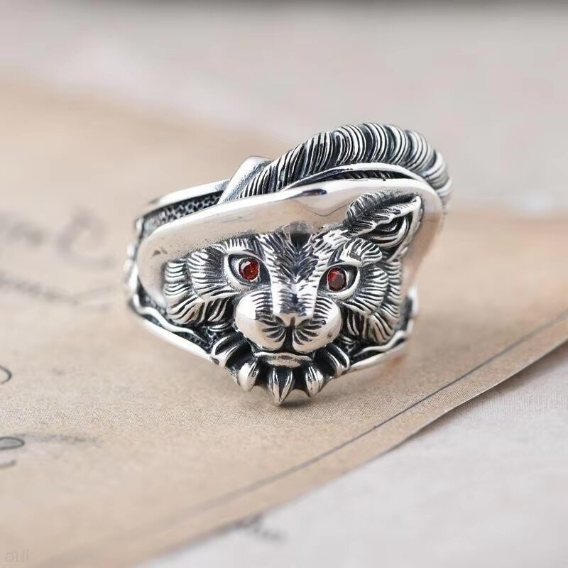 Кольцо-механизм MJ - Marjatta Jewelry, циркон, безразмерное, красный — фото 1