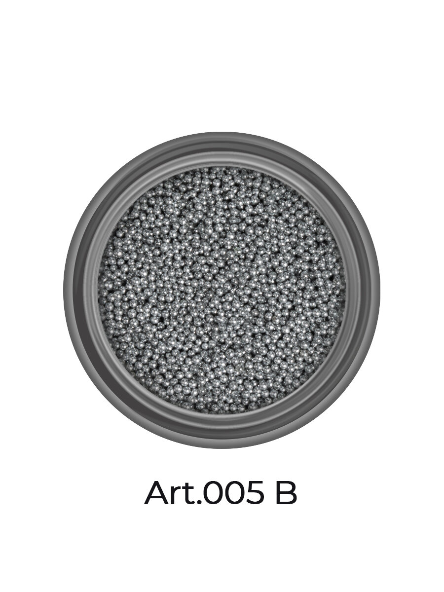 Nail Club professional Бульонки стеклянные для дизайна ногтей №05 Сталь, 0.2 мм