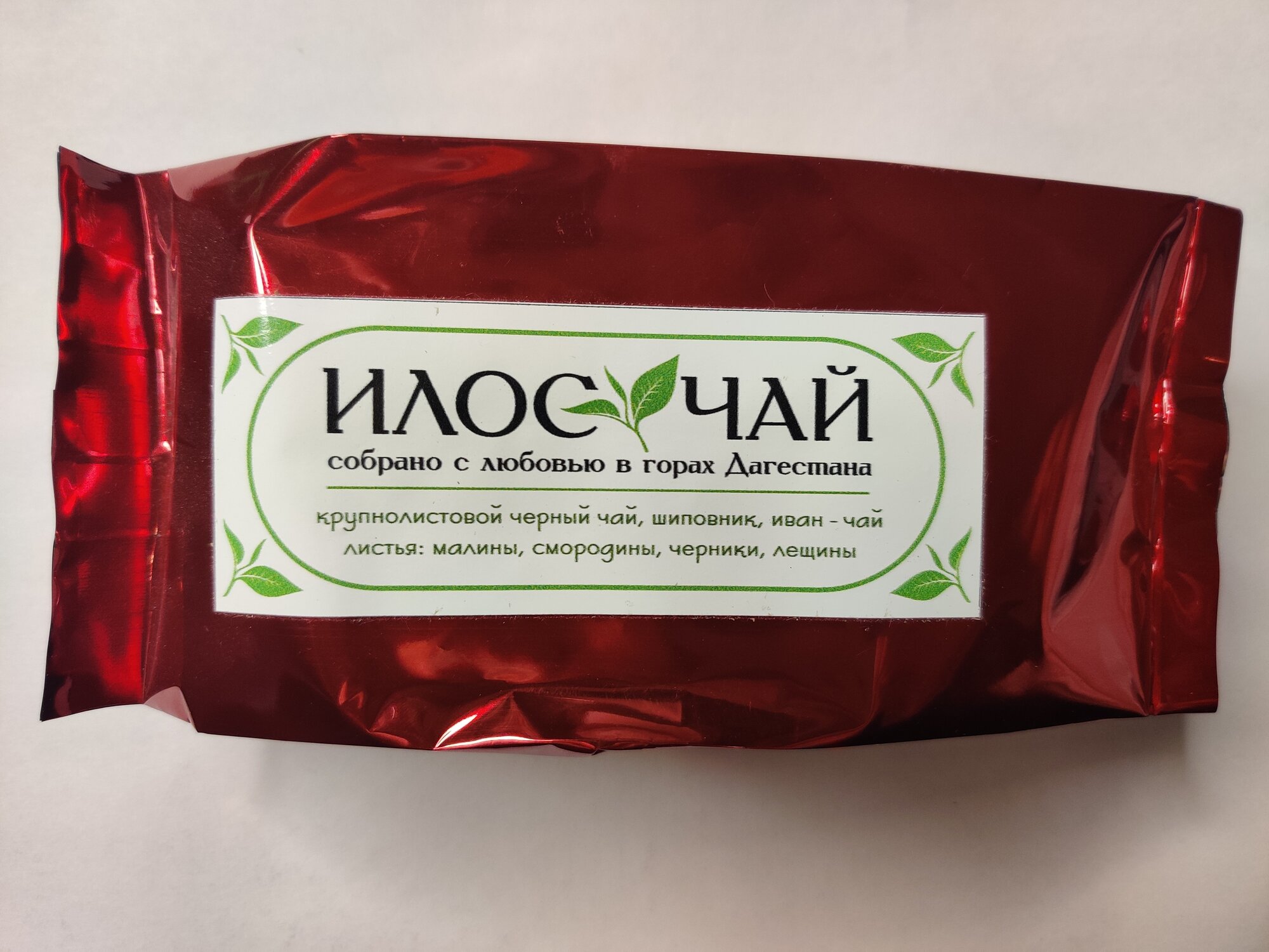 Чай Илос, листовой, дагестанский, с шиповником, черный, 50 г