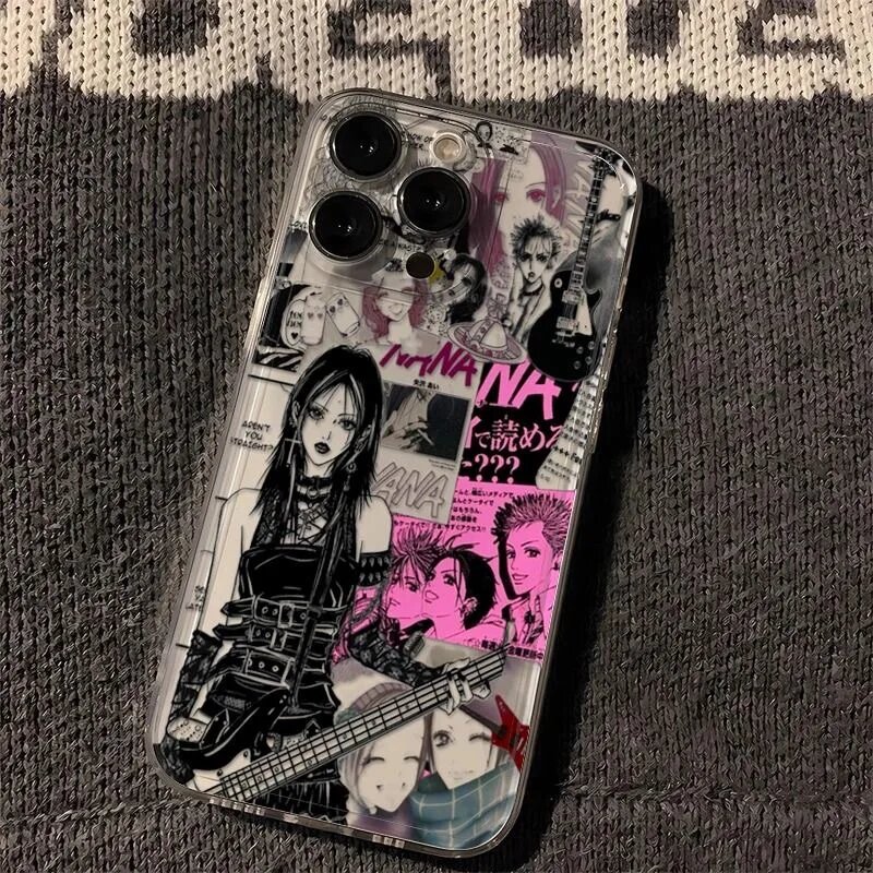 Японское аниме Nana Oosaki, милая этикетка, прозрачный мягкий защитный чехол For iPhone 15Pro Max