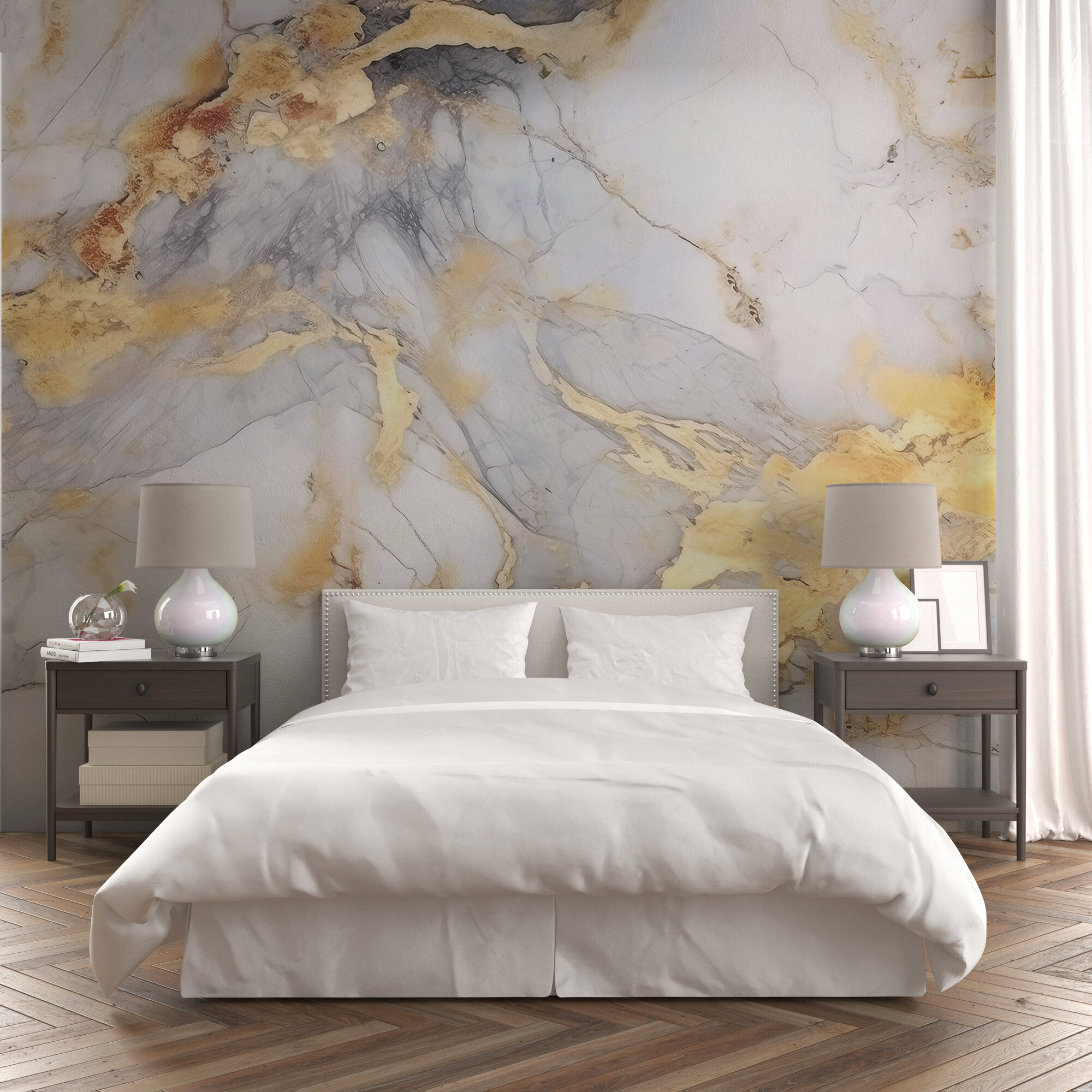 Гибкий мрамор "Бахар" полотно №3; 1420х2850; 4,047 кв. м.