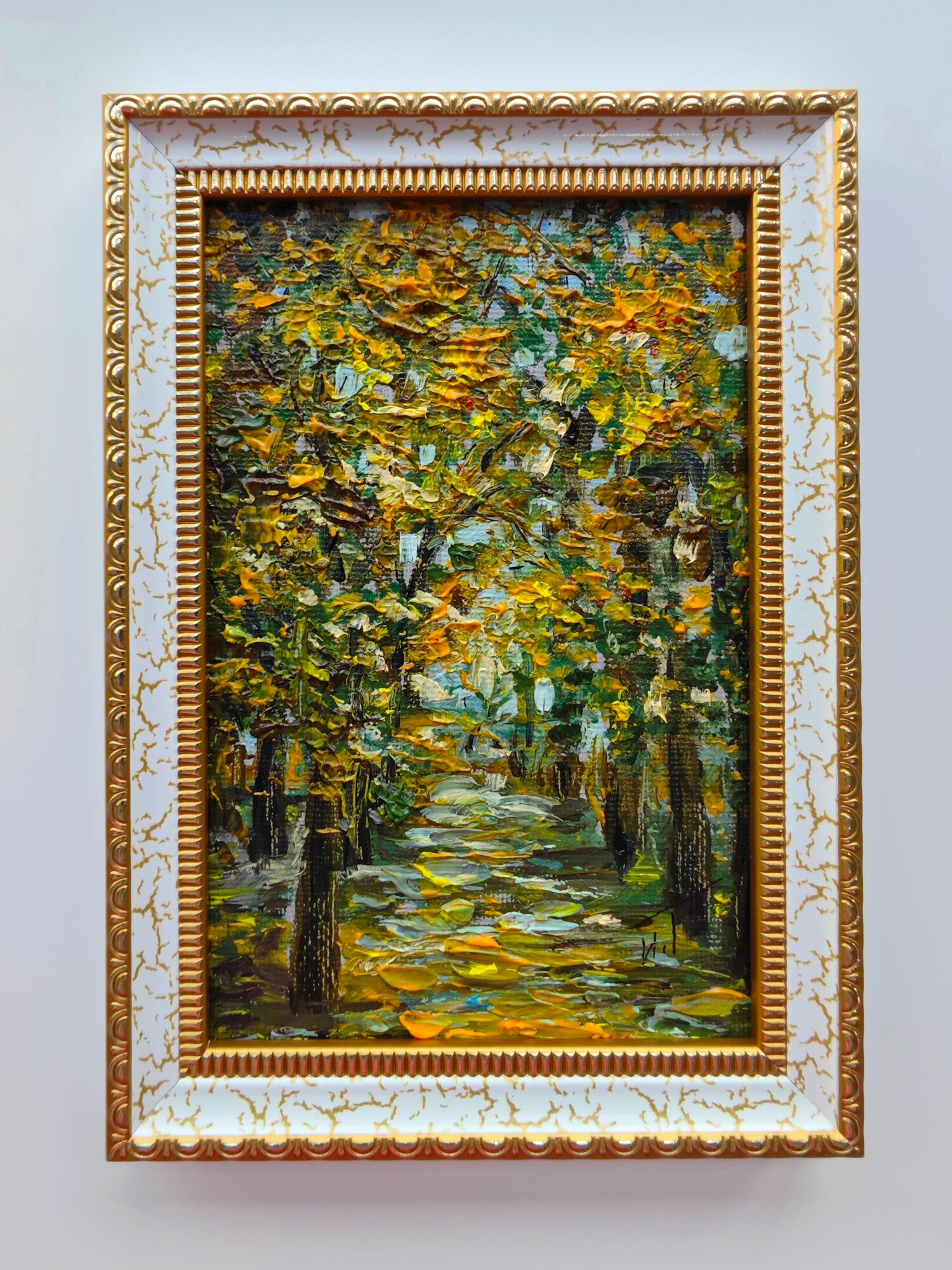 Мини картина маслом на холсте 10х15см