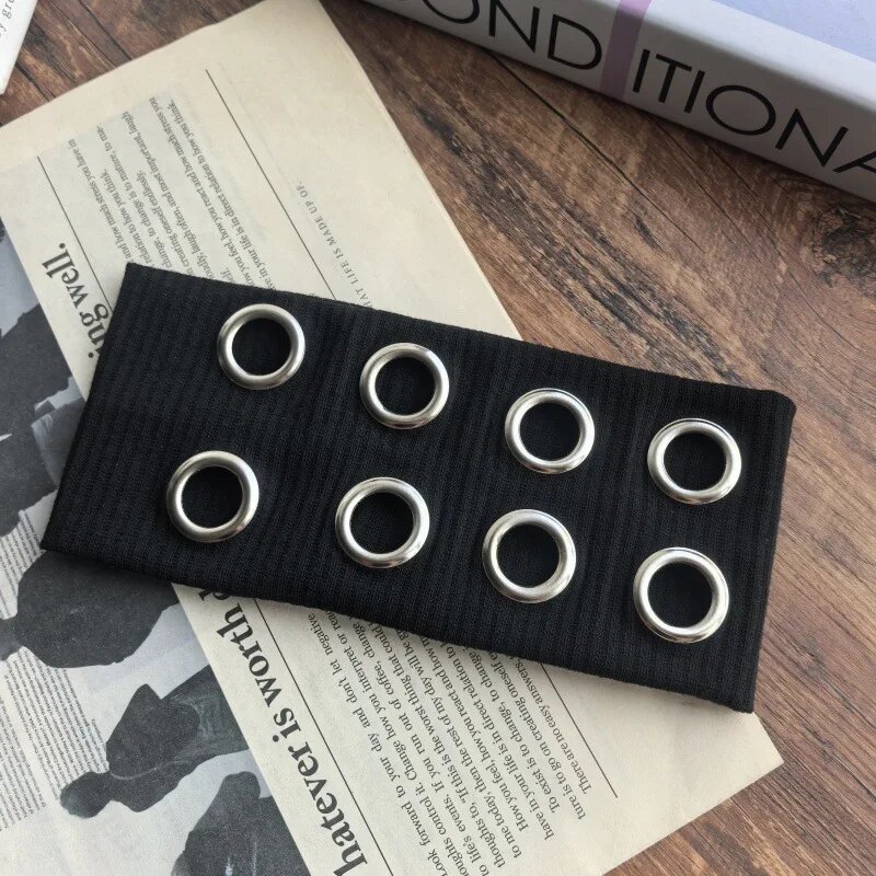 Эластичная металлическая повязка на голову FFF0209 для спорта Черный, A