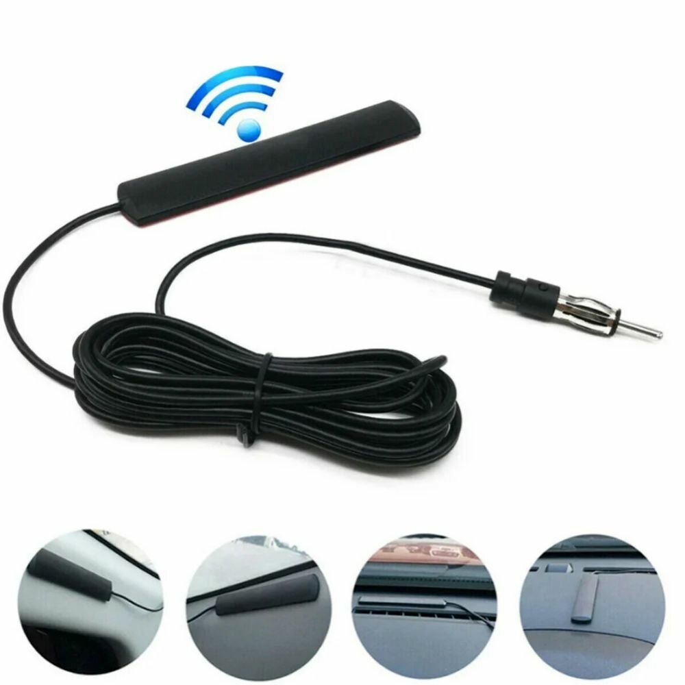 Универсальная автомобильная антенна AM/FM-радио 12 В, скрытая автомобильная антенна с усилителем сигнала, антенна для установки на транспортное средство