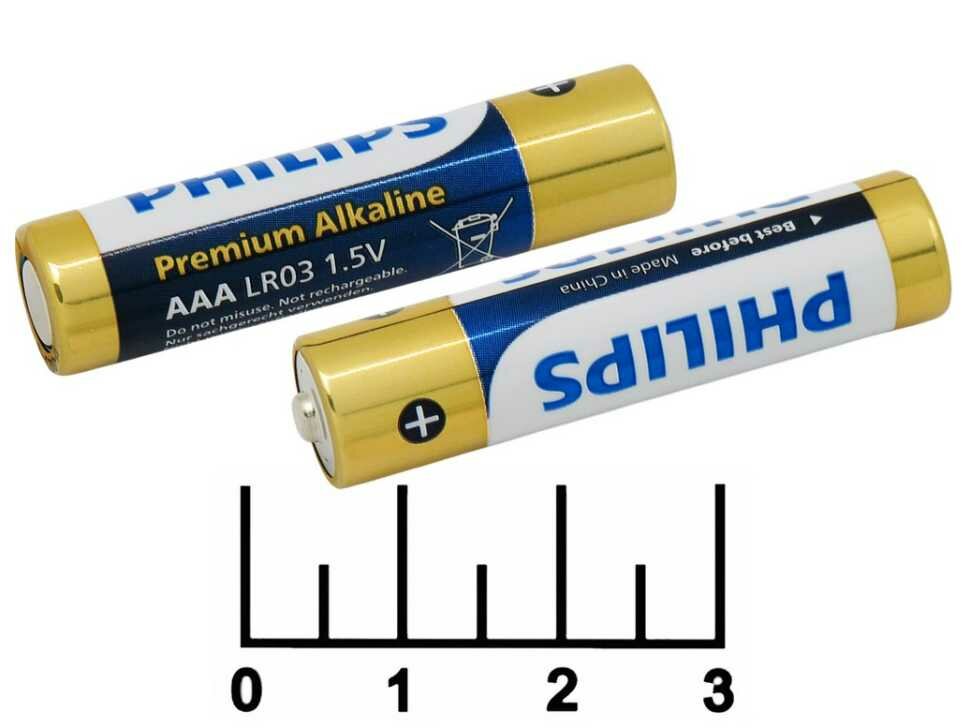 Батарейка AAA-1.5V Philips Premium Alkaline LR03 (ААА)