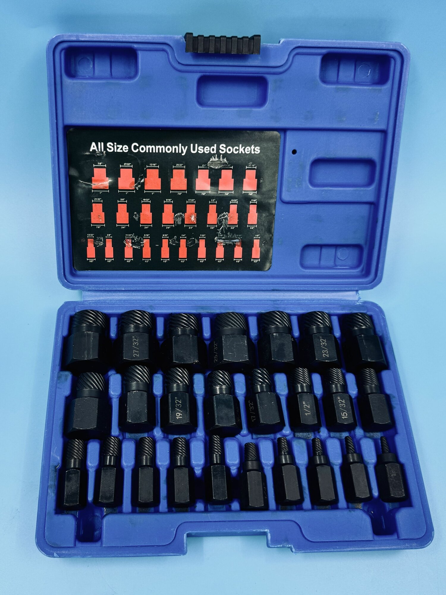 Набор экстракторов для поврежденного крепежа 25 предметов/Экстрактор для поврежденных болтов, гаек