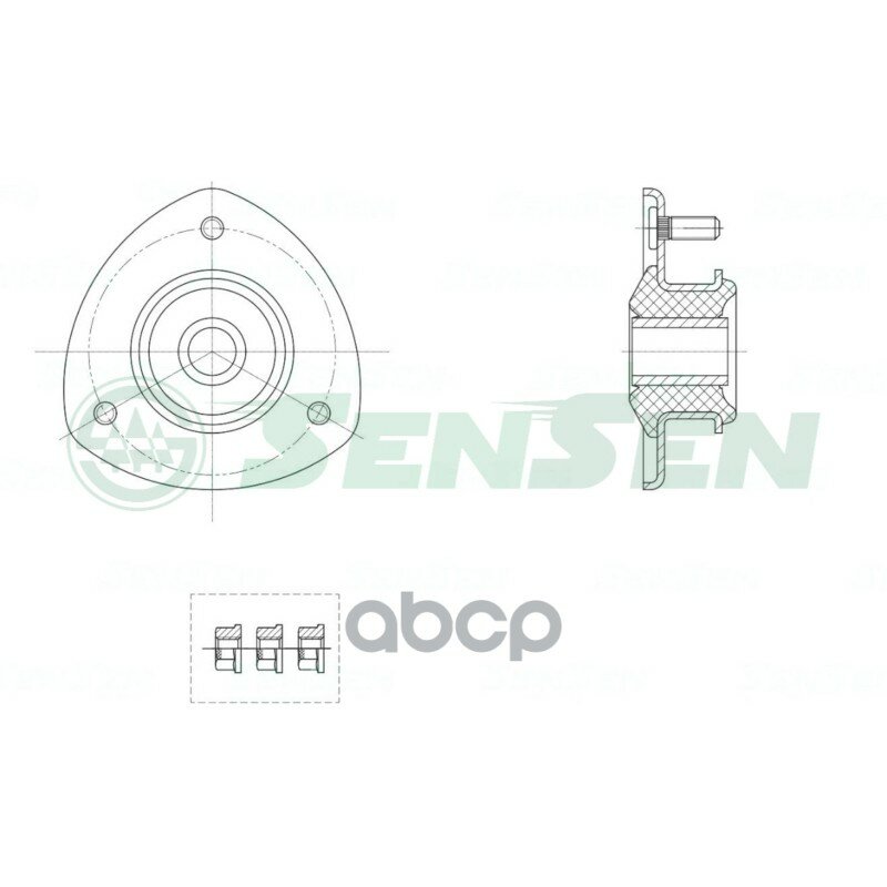 Опора амортизатора передняя SUZUKI Grand Vitara 98-, Vitara 88- Sensen арт. M61062