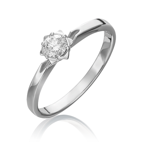 Кольцо, белое золото, 585 проба, бриллиант