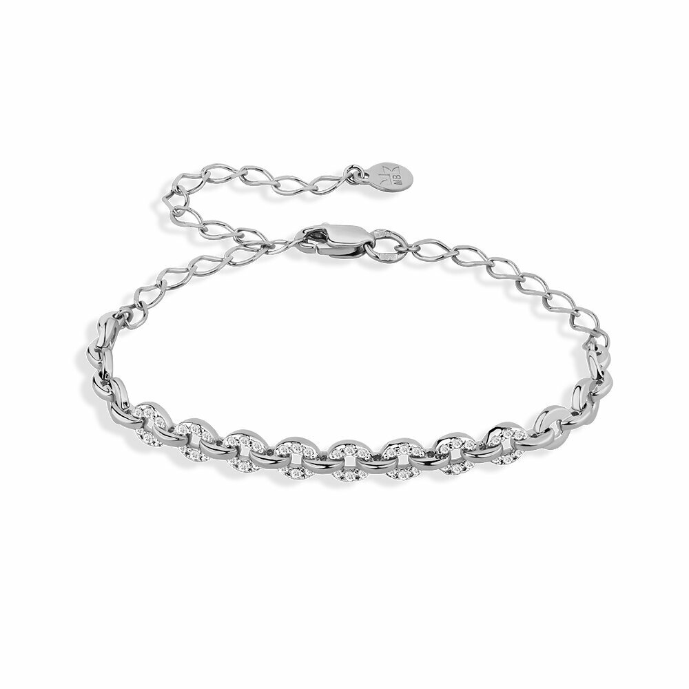 Браслет, белое золото, 585 проба, бриллиант