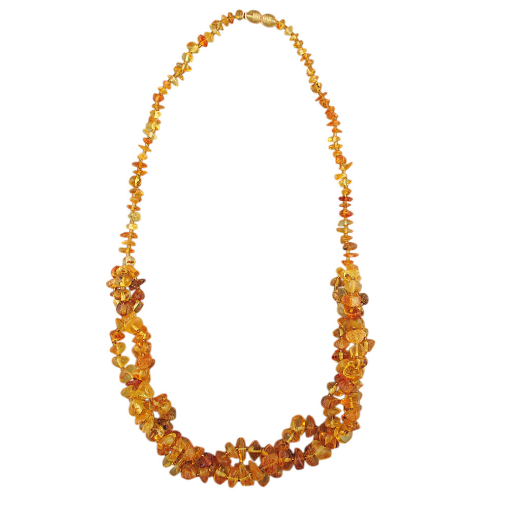 Колье, янтарь