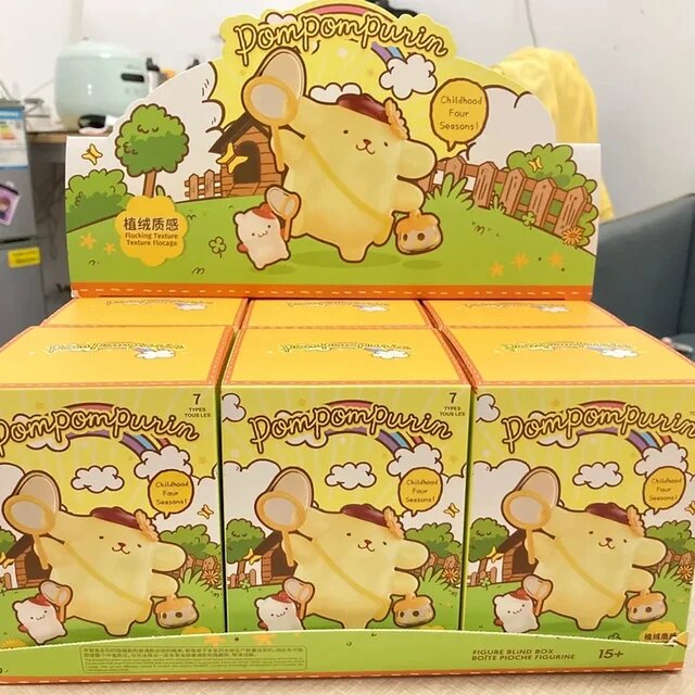 Pom Pom Purin Miniso Four Seasons Series Blind Box PomPomPurin Anime Action Figure Surprise Pack Collection Model Toy Gift