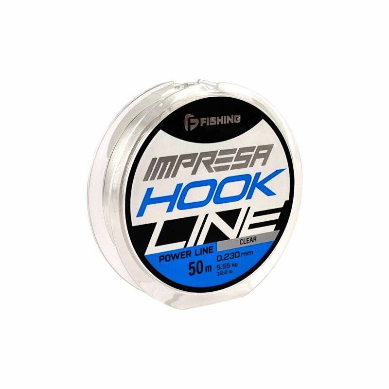F-FISHING Леска Impresa Hook Line Clear 50м 0,230мм 5,55кг 12,2lb