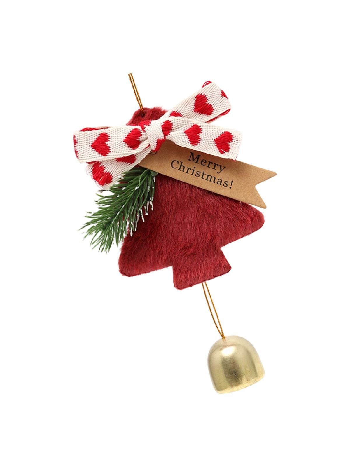 2шт Украшение Рождественской елки колокольчиками из бархатной ткани Украшение для штор