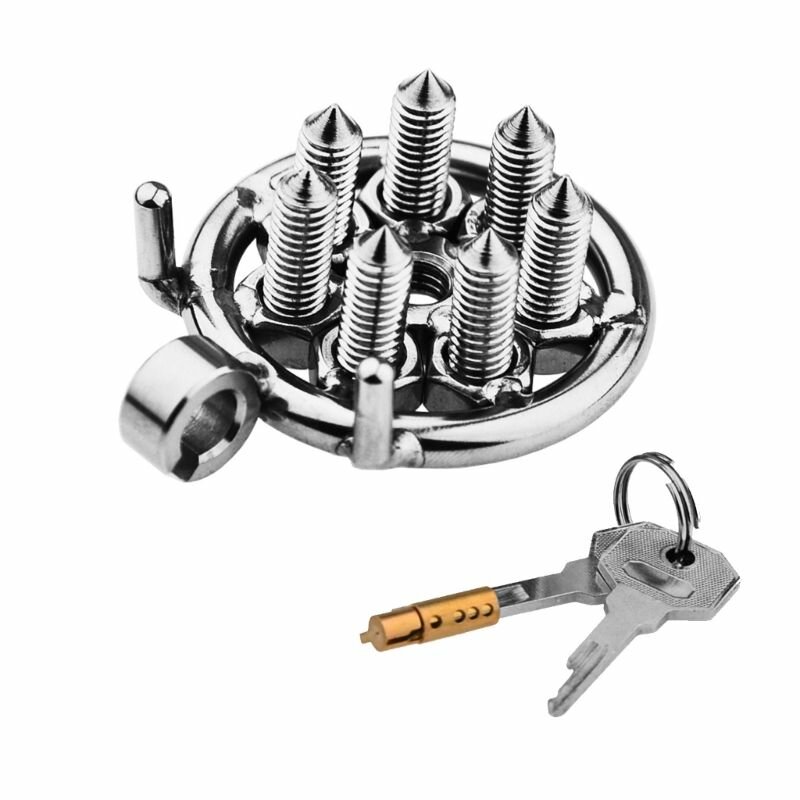 Замок целомудрия мужской CB chastity lock тип шипа для ногтей-45