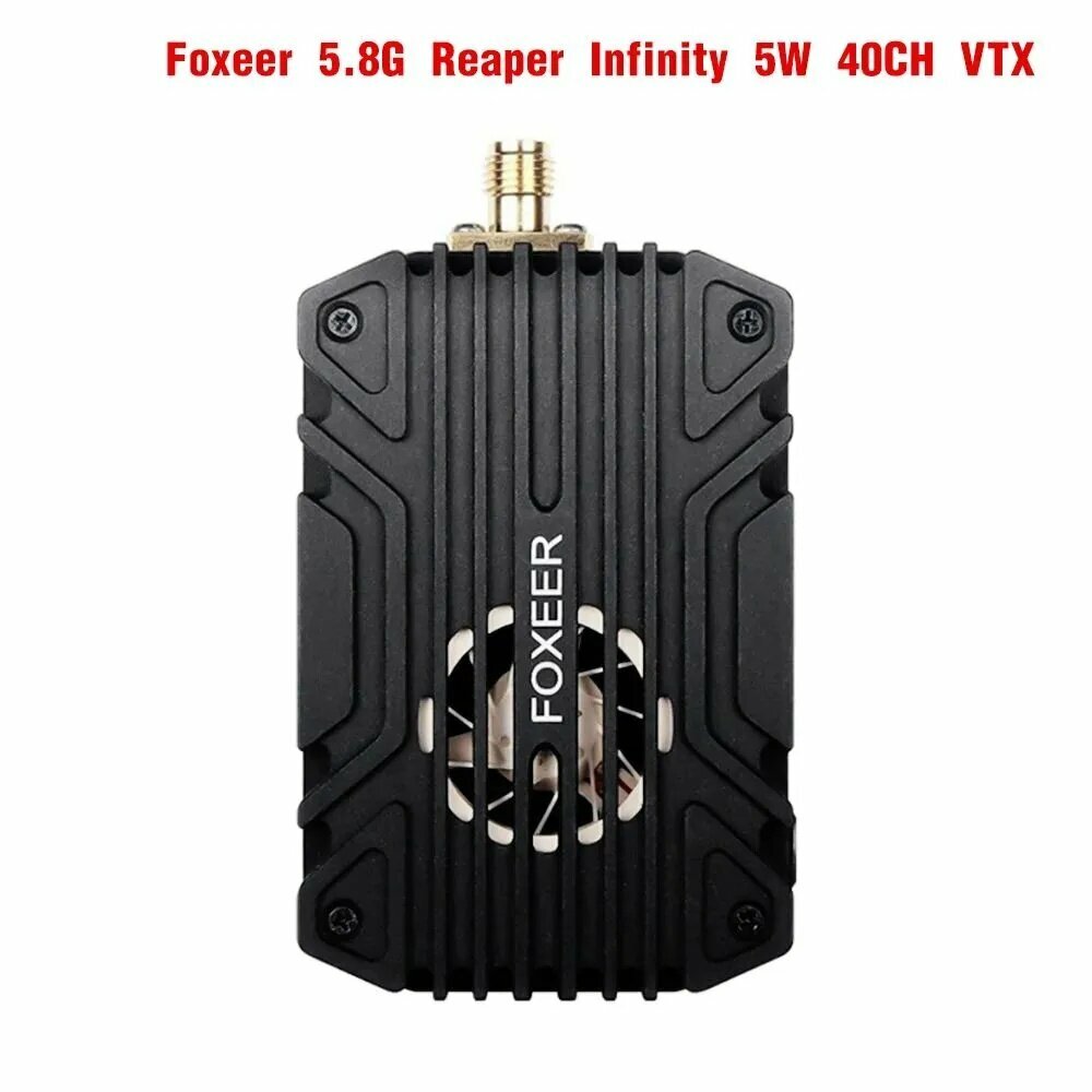 Foxeer Reaper Infinity V2 - 5W видео-передатчик 4.9-6ГГц (80 каналов) с вентилятором и микрофоном для авиамоделей