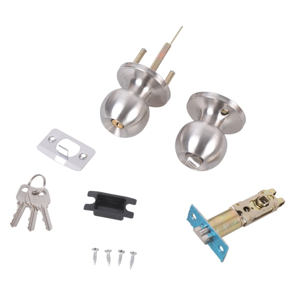 Round Shaped Nonlocking Doorknob Stainless Steel Door Knobs Knobset Metal Handle Knob NonLocking Interior Door Handles