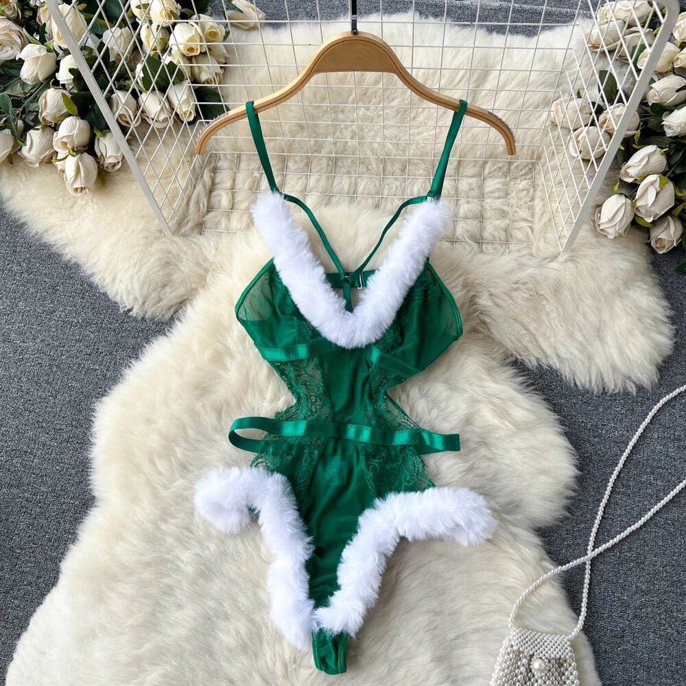 Женский Сексуальный Рождественский Красный Топ-боди С Лоскутным Узором, Изумрудный, S, QD133-Green