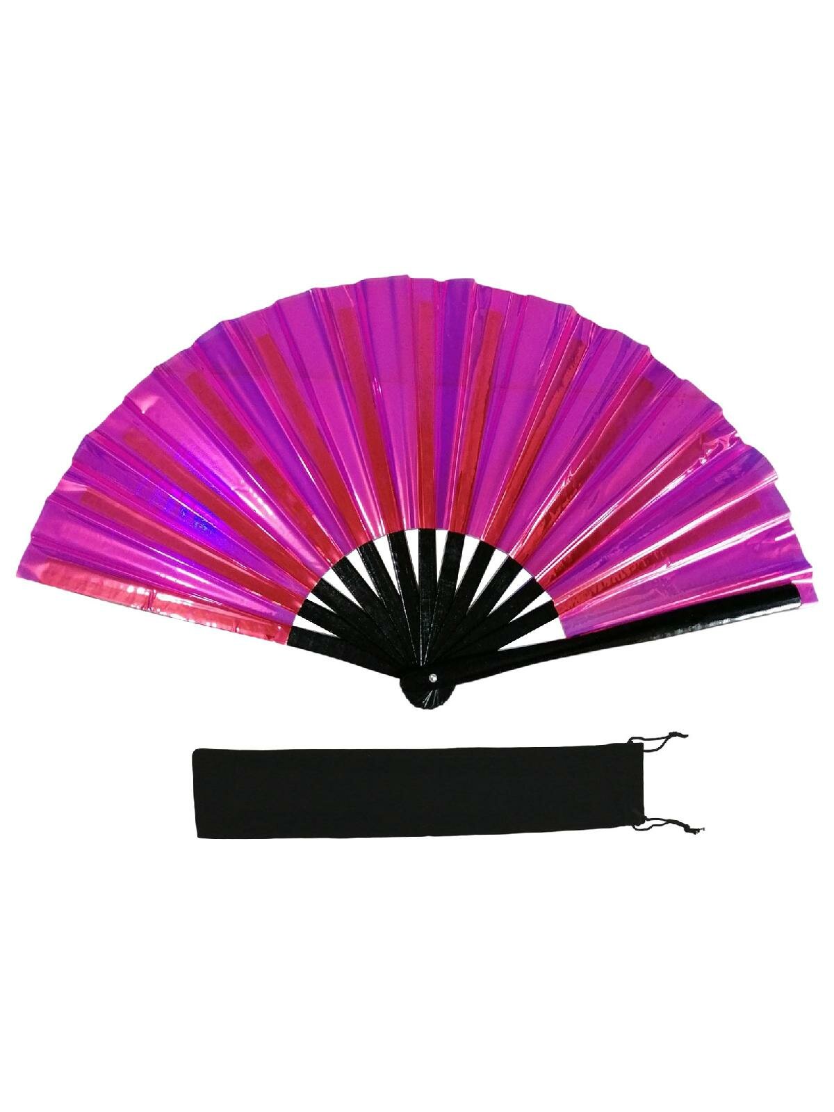 Светоотражающий ручной складной веер ручной работы для танцев и занятий фитнесом