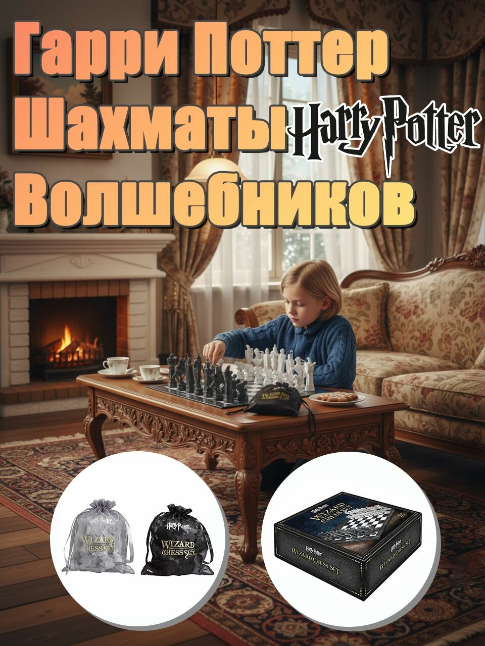 Гарри Поттер Шахматы Волшебников: Коллекционный набор "Шахматы Хогвартса"
