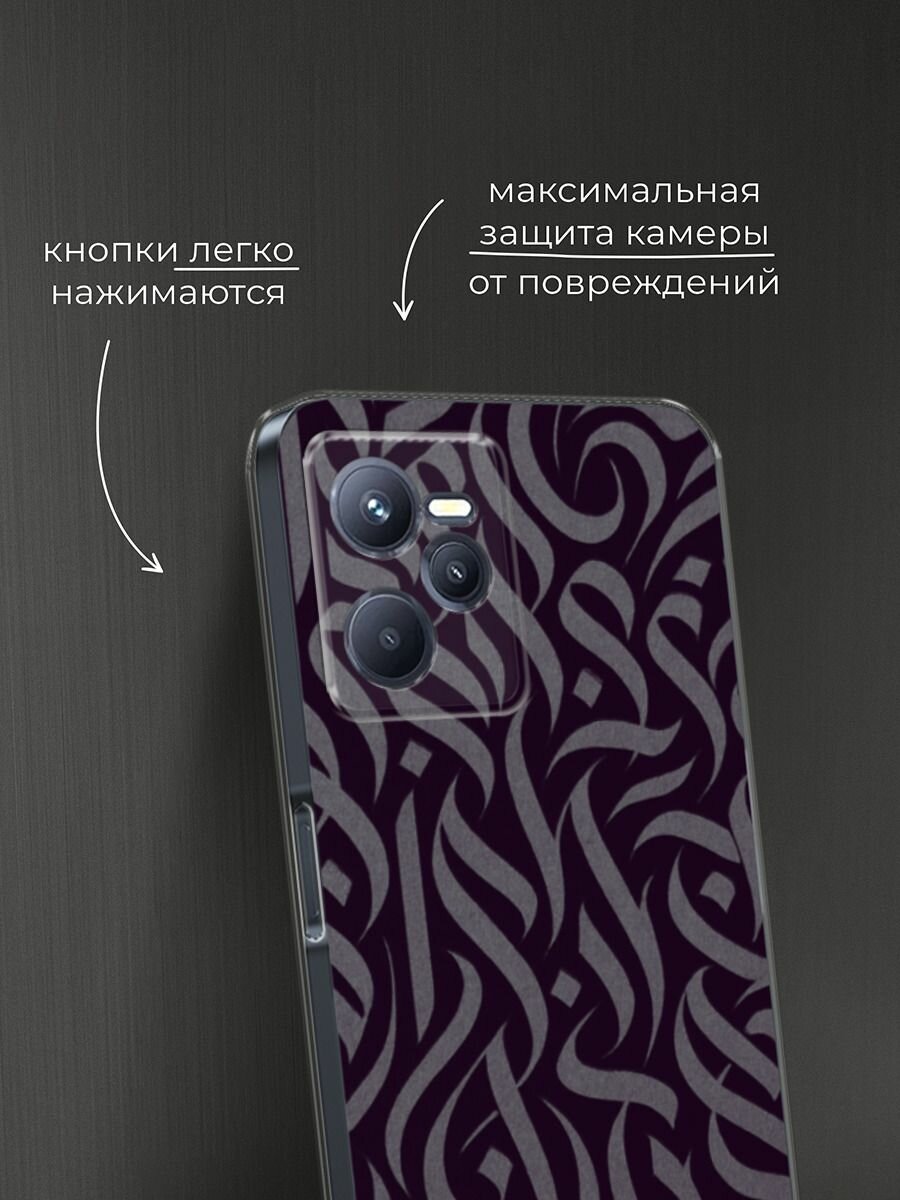 Силиконовый чехол на Realme C35 / Реалми C35 с принтом Монохром — фото 1