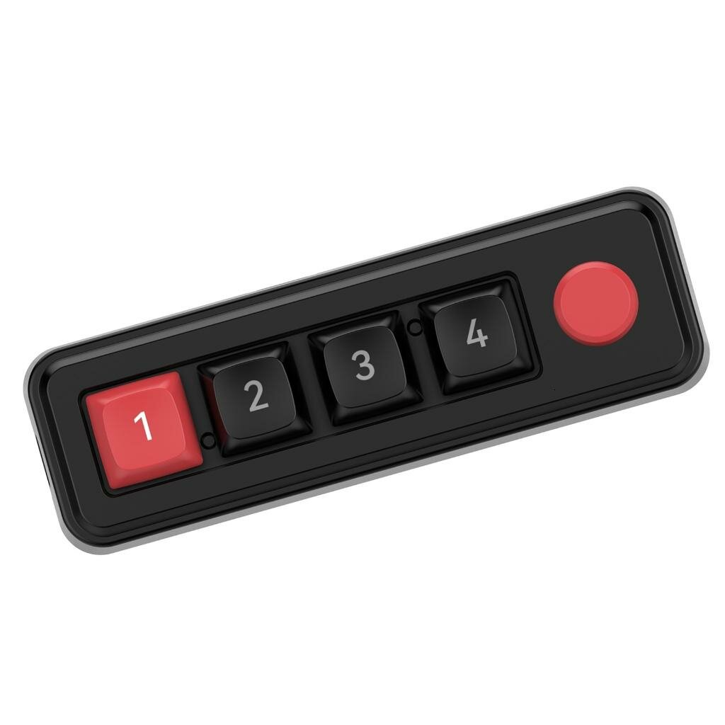 4-кнопочная мини-клавиатура для игр, черный с ручкой