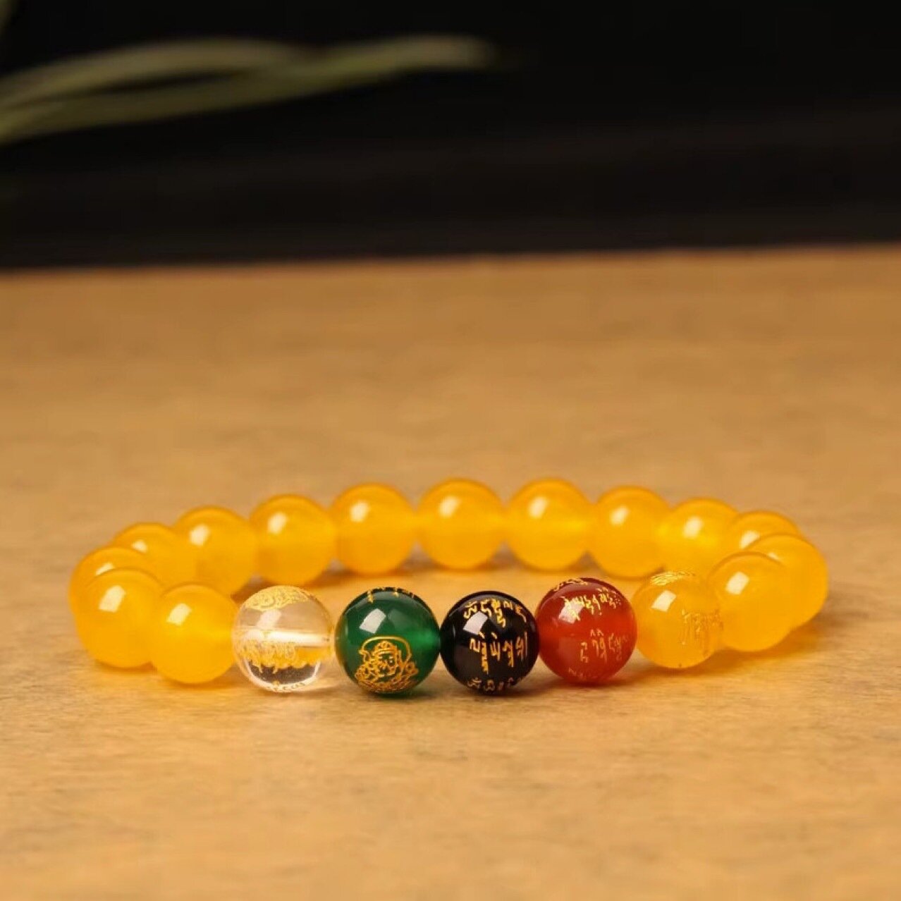 YM Mall Браслеты из бусин Малайский ювелирный камень Унисекс Красота