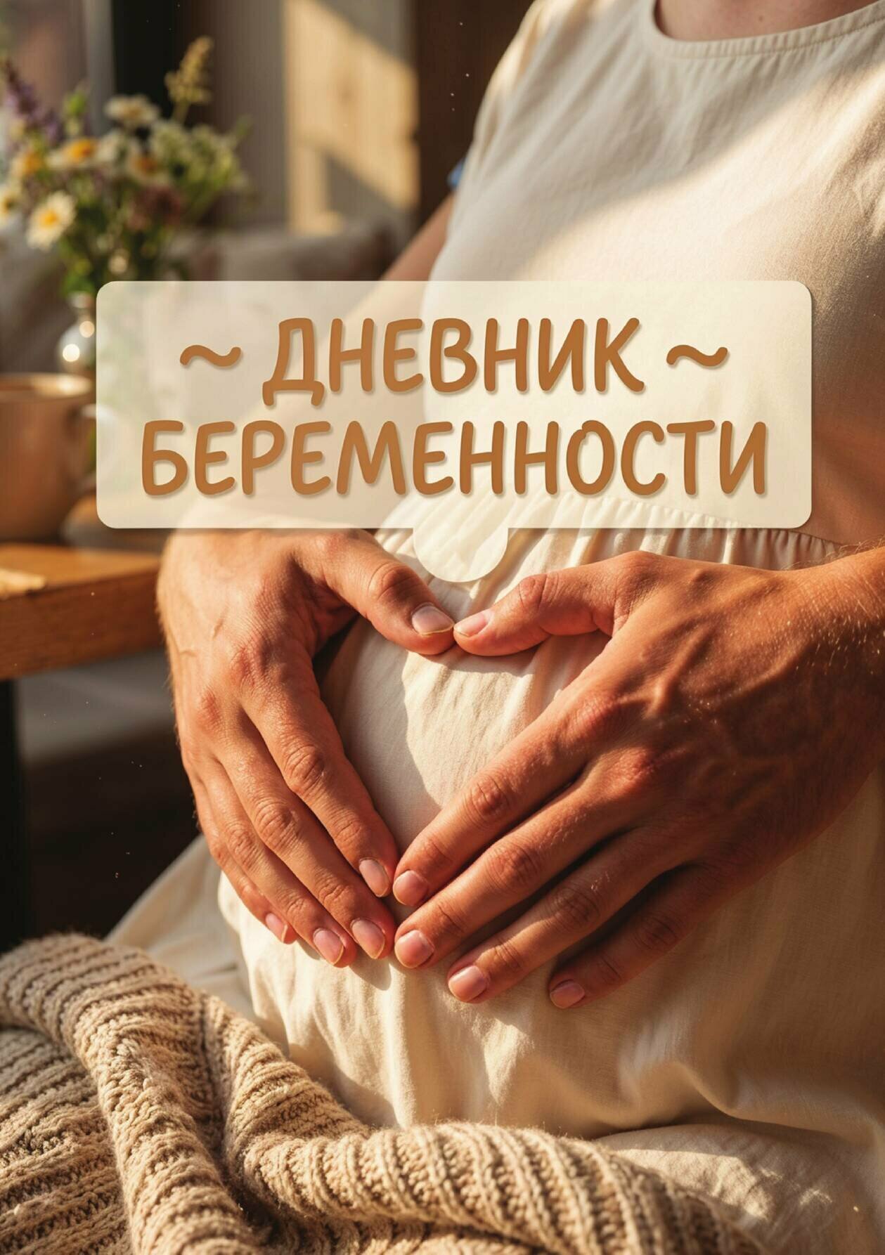 Дневник беременности, подарок будущей маме, дизайн Метранпаж. 100 страниц недатированный А5, разлинованный