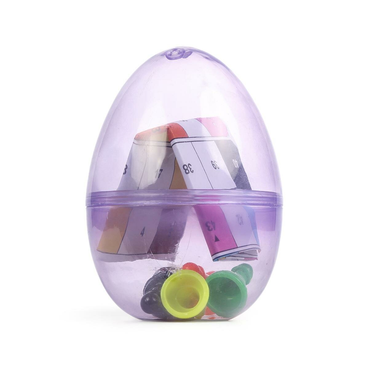 Настольная игра в яйце, 45 полей, фишки 4 цветов, кубик, размер 5x5x7.5 см