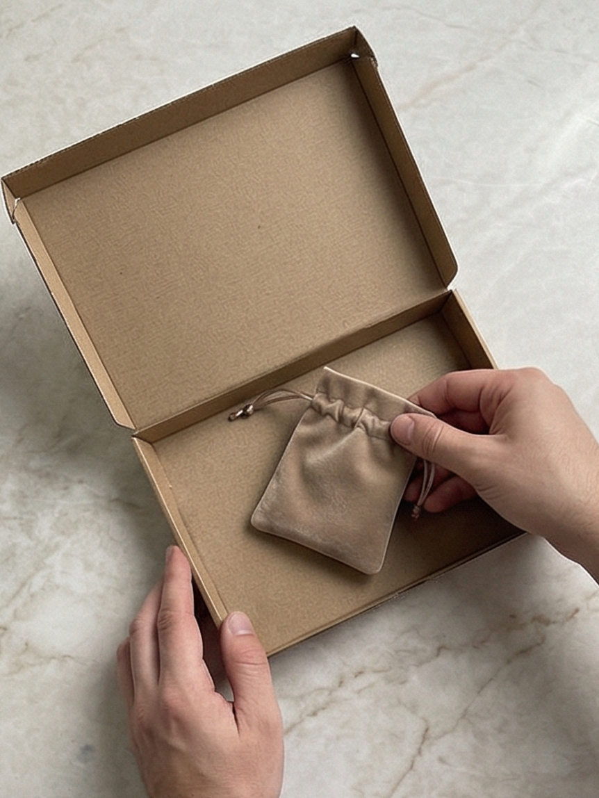 Картонная коробка для упаковки 125X200X25 цвет крафт 10 штук