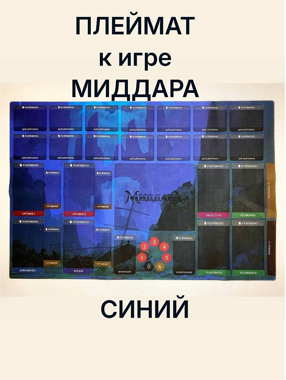 Игровой ковер к "Миддара" (Middara) синий