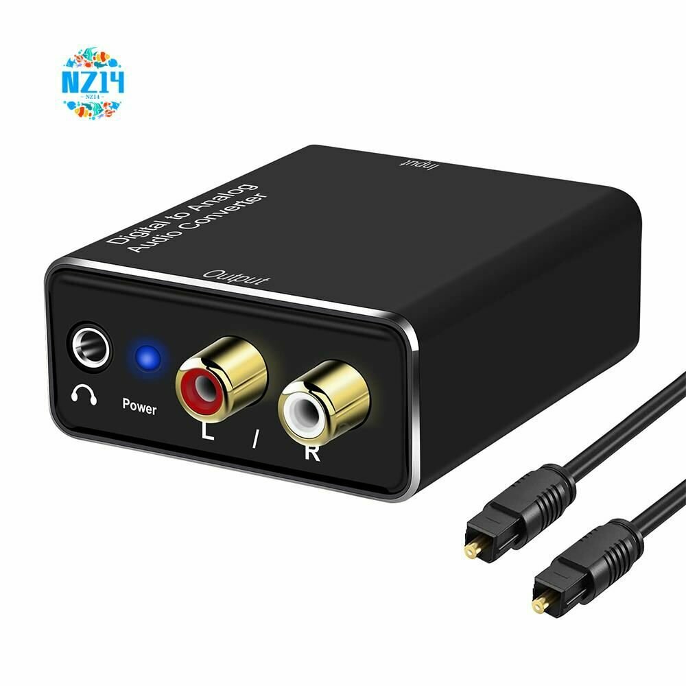 (T O Q G) Цифро-аналоговый аудио преобразователь, ЦАП цифровой spdif оптический в аналоговый L / R & 3.5Mm AUX стерео адаптер