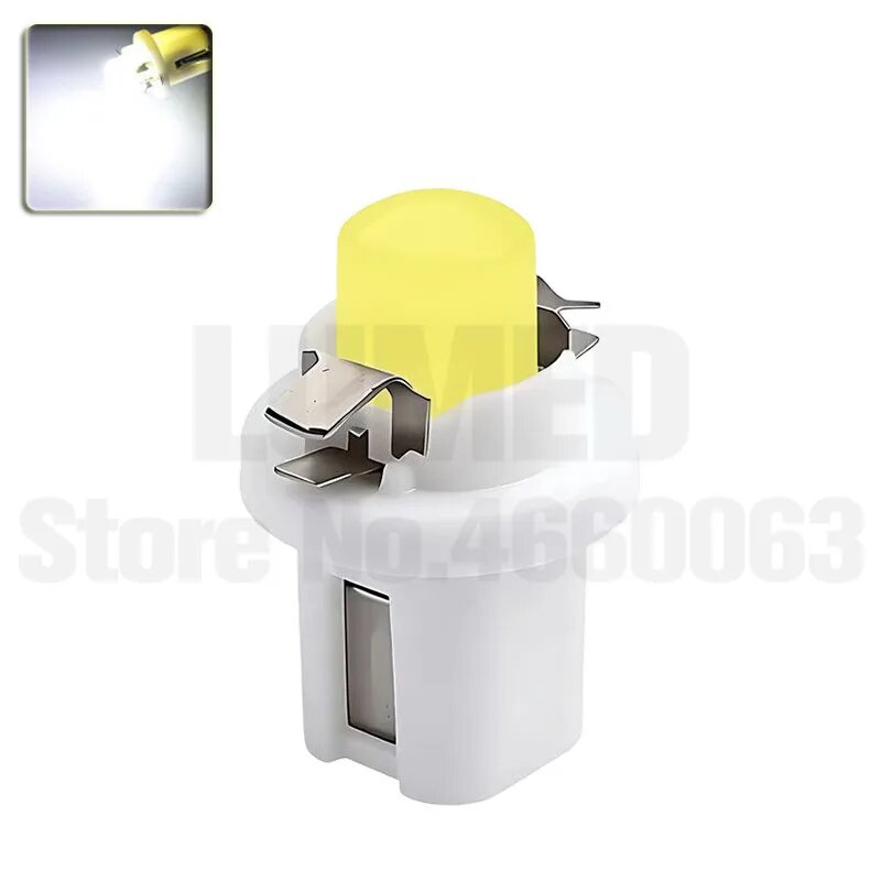 Светодиодный фонарь B8.5D, желтый, белый свет, 12V