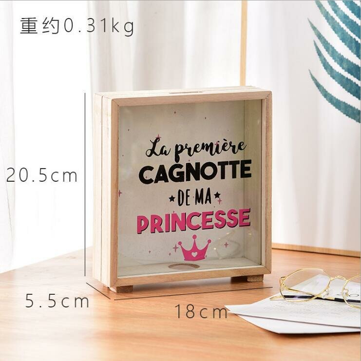 Горячая распродажаКреативная деревянная копилка в скандинавском стиле, украшение для спальни, декоративный элемент для рабочего стола, реквизит для фотосессий, коробка для хранения мелочей.