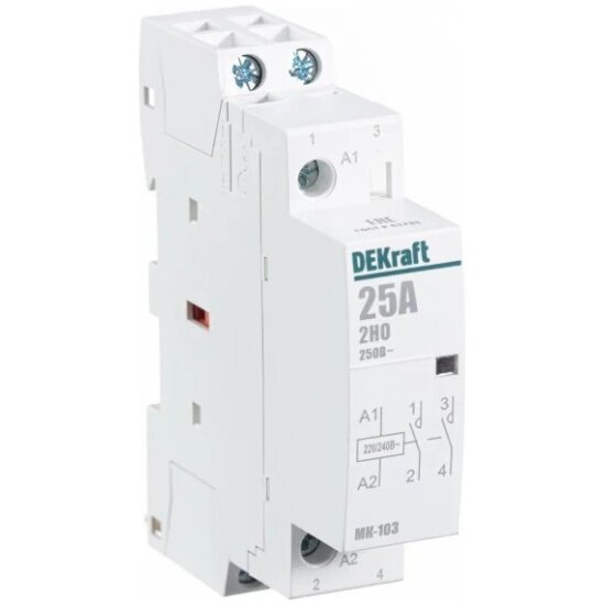 Контактор модульный Dekraft МК-103 2НО 25А 230В, 18064DEK