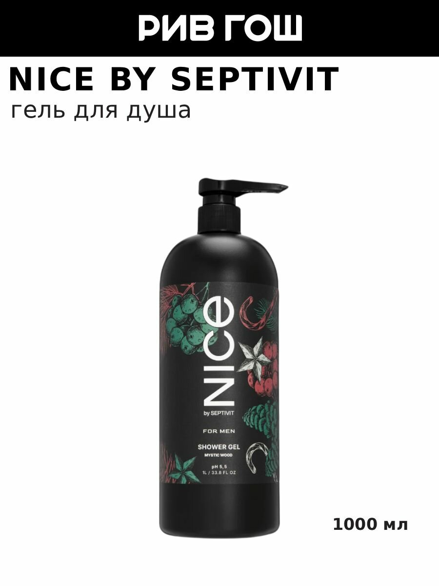 NICE by SEPTIVIT Гель для душа NICE by SEPTIVIT Mystic Wood муж, 1 л
