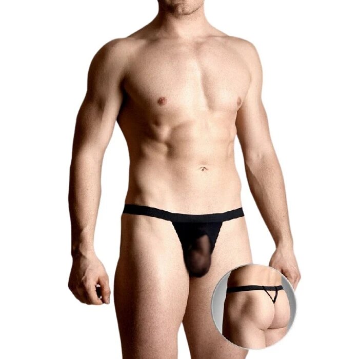 Мужские трусы-стринги с прозрачной вставкой Soft Line"SLC", M/L
