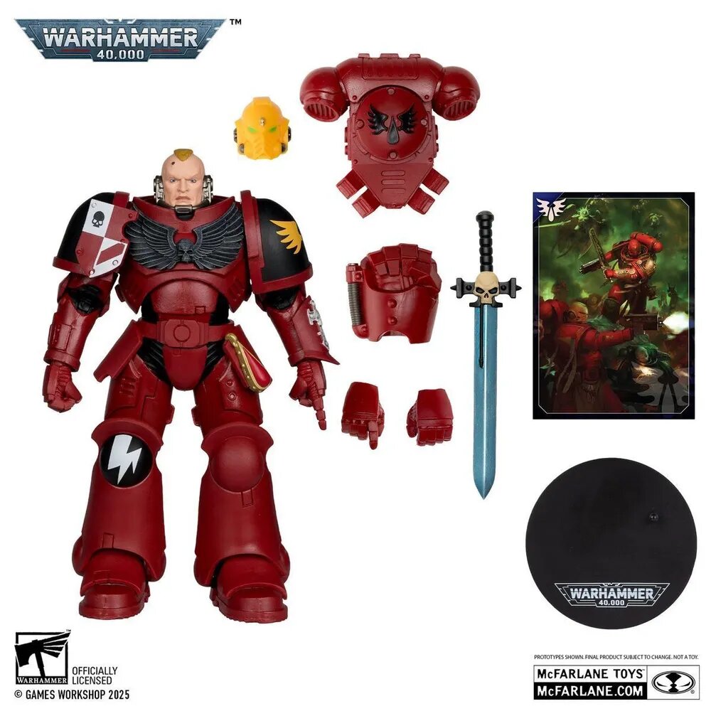 Фигурка Космодесантника Warhammer 40k с полным артикулированным строем - 18 см (1:18)