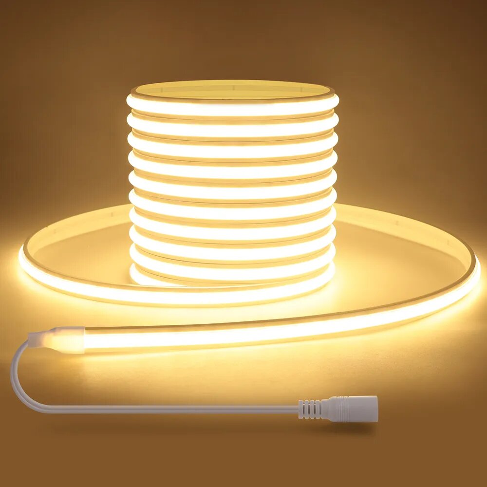 5 метр, новая неоновая лента COB LED, беспроводная сенсорная регулировка яркости, используется для освещения кухонного шкафа, ночника в спальне и гостиной, декоративного освещения витрин магазинов