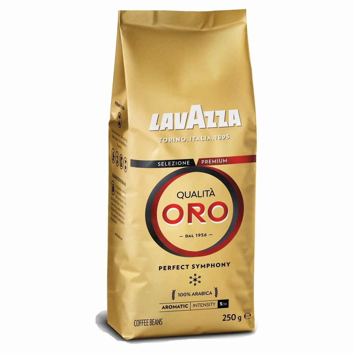Кофе в зернах Lavazza Qualita Oro, натуральный, 250г, вакуумная упаковка, 2051