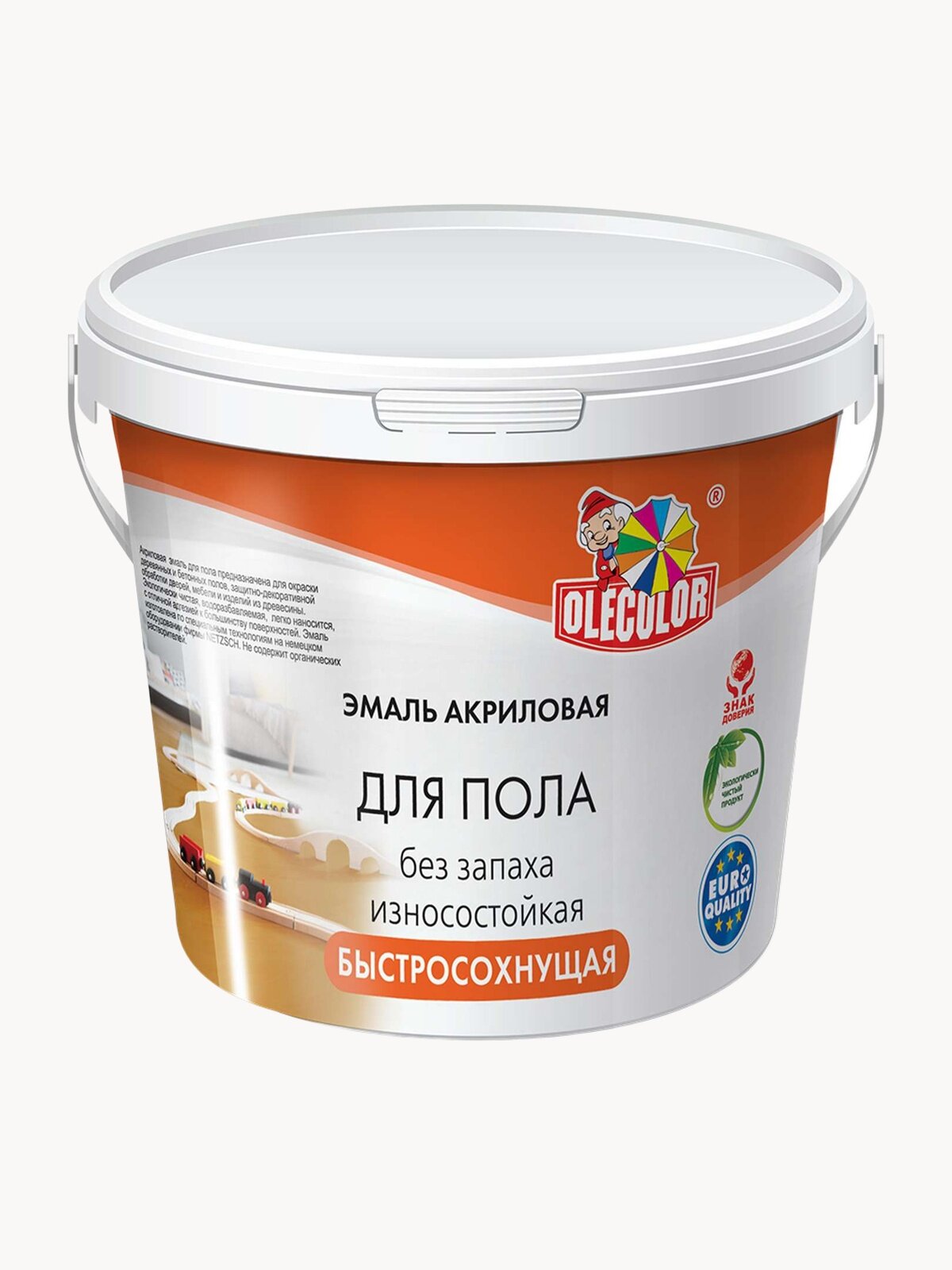 Краска для пола акриловая OLECOLOR Серый туман 1 кг