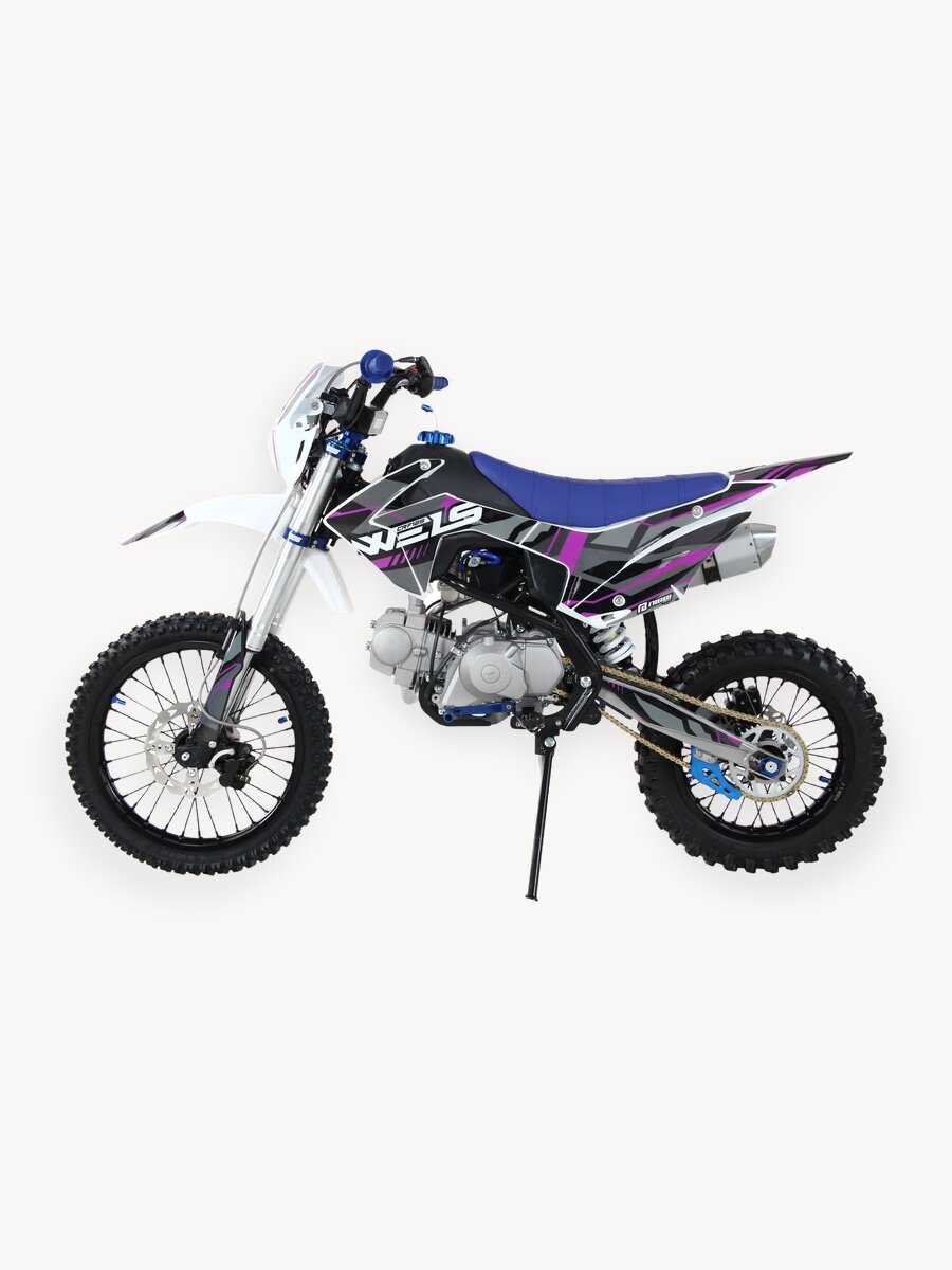 ПитБайк WELS CRF 125 см³, 11 л. с. 17/14, полуавтомат, Синий