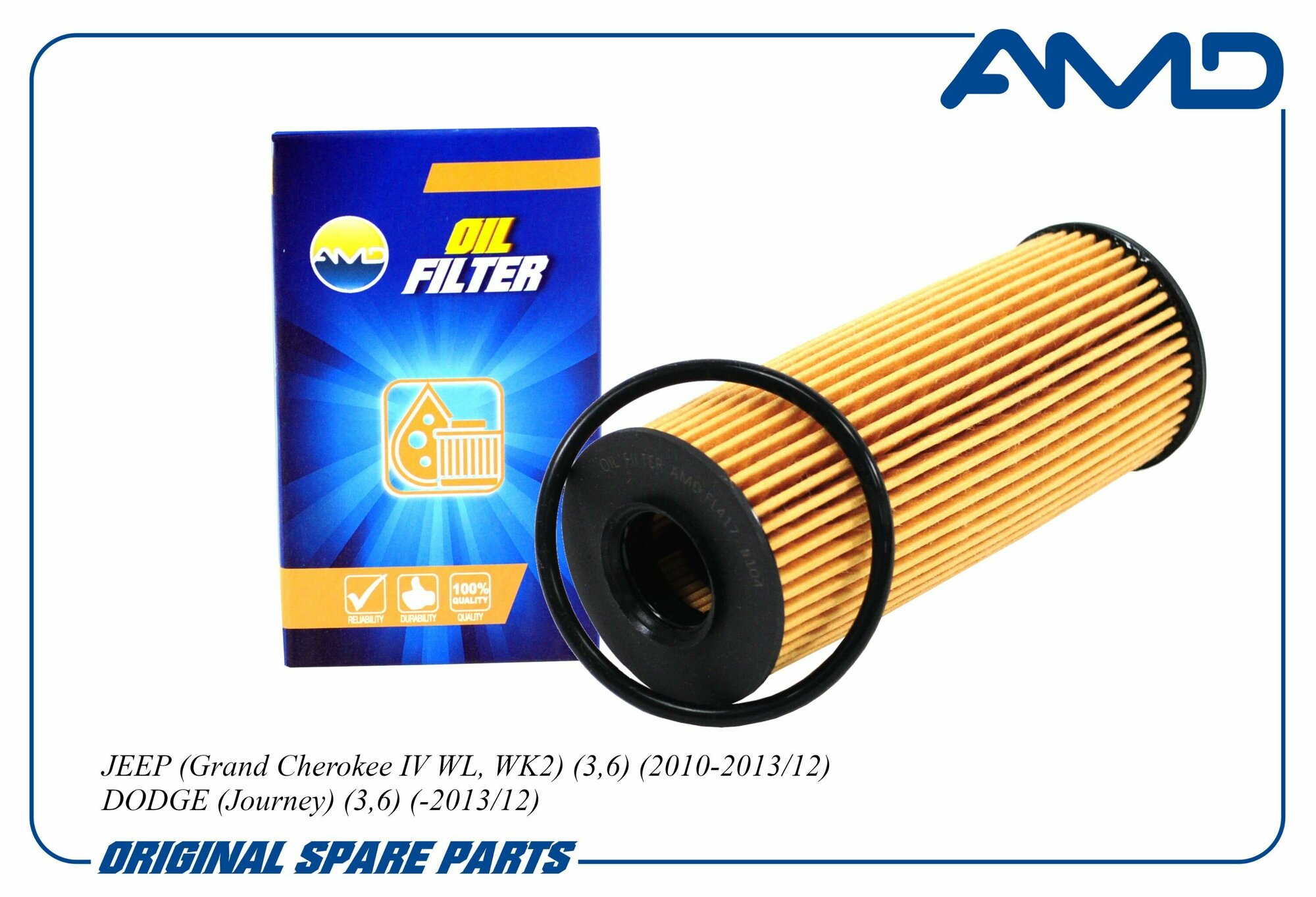 Фильтр масляный 68079744AD AMD. FL417 для JEEP Grand Cherokee IV WL, WK2 3,6 2010-2013 12 DODGE Journey 3,6 -2013 12