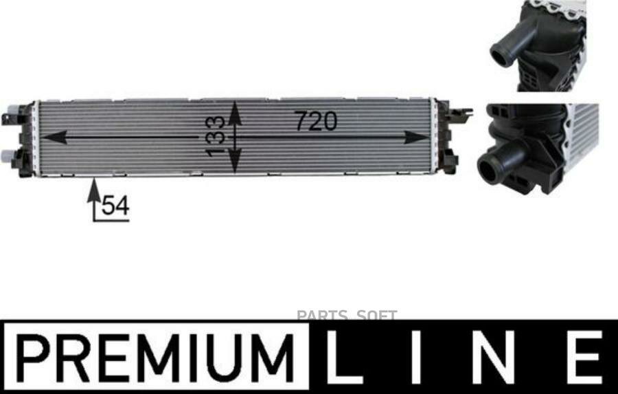 MAHLE Интеркулер AUDI A4/A5/A6/A7/A8/Q5 3.0 TFSI/2.0 TDI 11-
