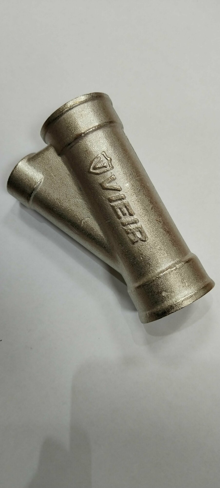 Тройник косой, для ввода греющего кабеля, для гильзы под погружной датчик температуры, 1х1/2", VIEIR