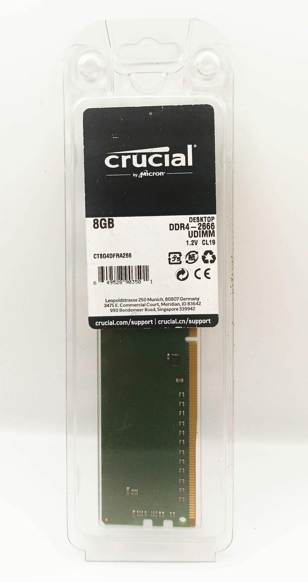 Оперативная память Samsung 8 ГБ DDR4 2400 МГц DIMM CL17 M378A1K43CB2-CRC