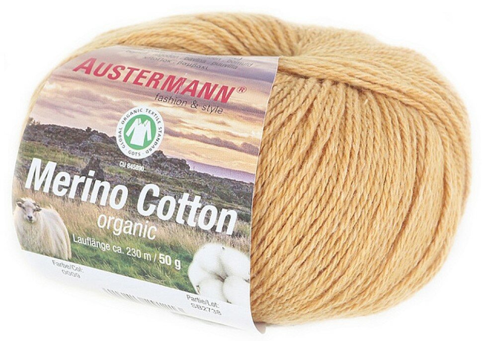 Пряжа Austermann 98311 Merino Cotton organic 50 г 230 м #0009
